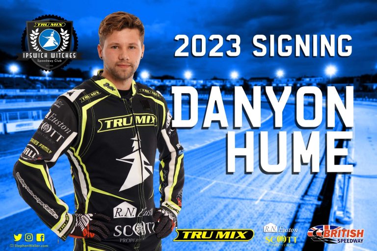 2023 SIGNING: DANYON HUME - Ipswich Witches Speedway