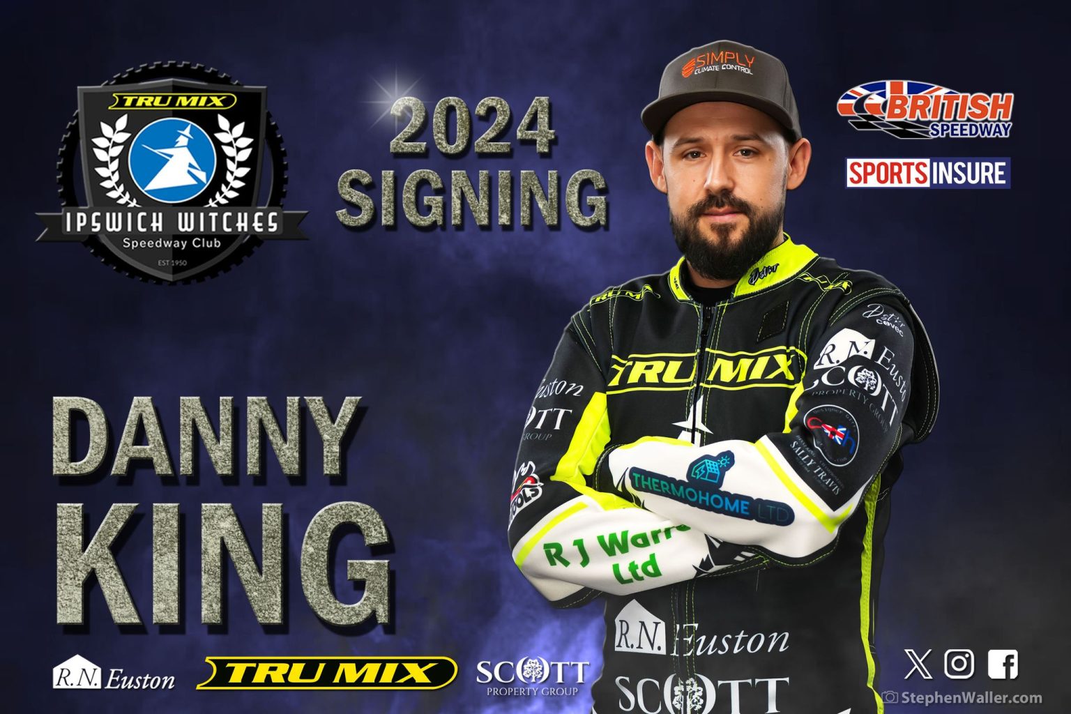 2024 SIGNING: DANNY KING - Ipswich Witches Speedway